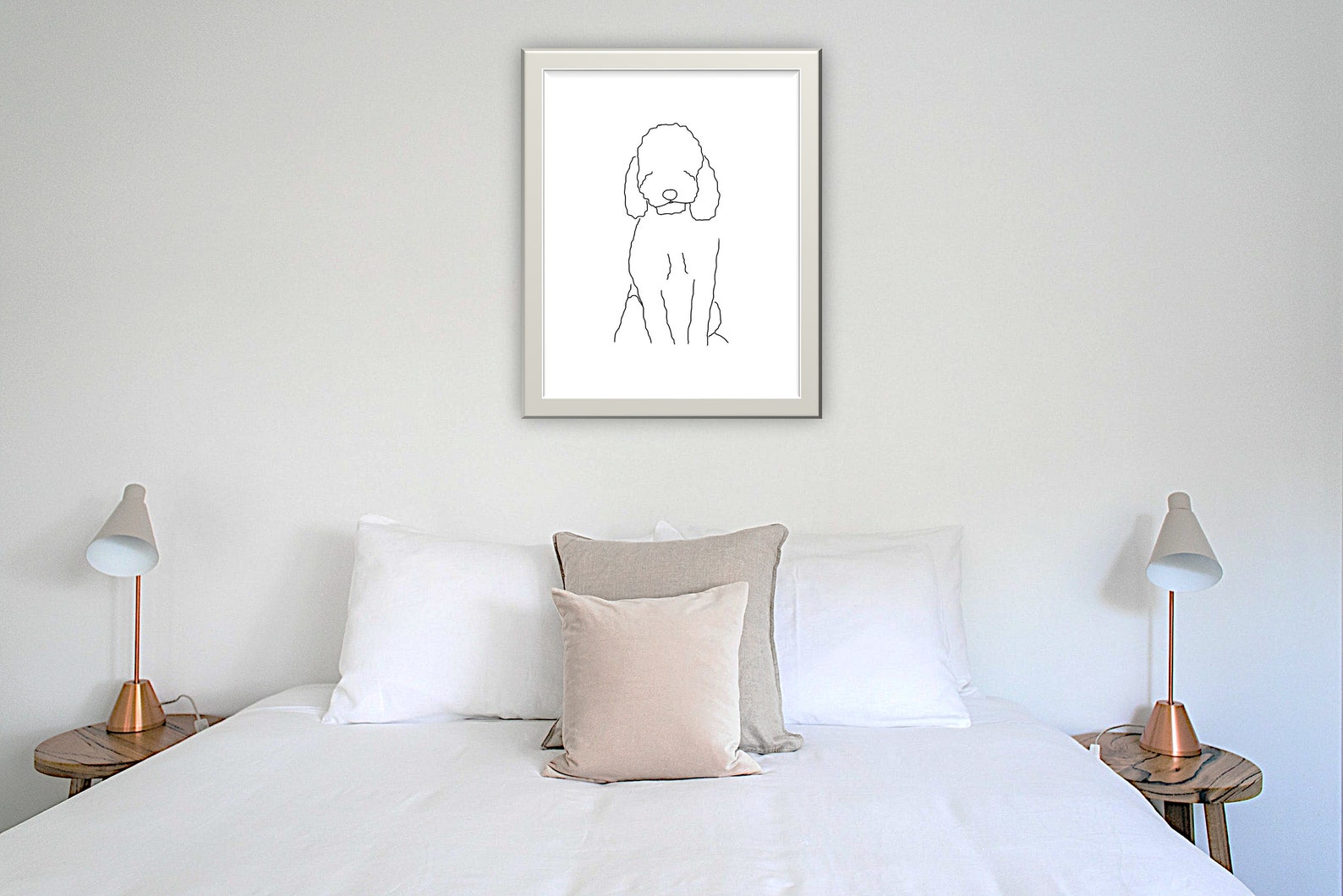 Goldendoodle Line Drawing PHYSICAL Print | Labradoodle, Aussiedoodle ...