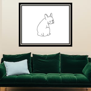 French Bulldog Line Drawing | Minimalist Wall Art | Digital Print ...