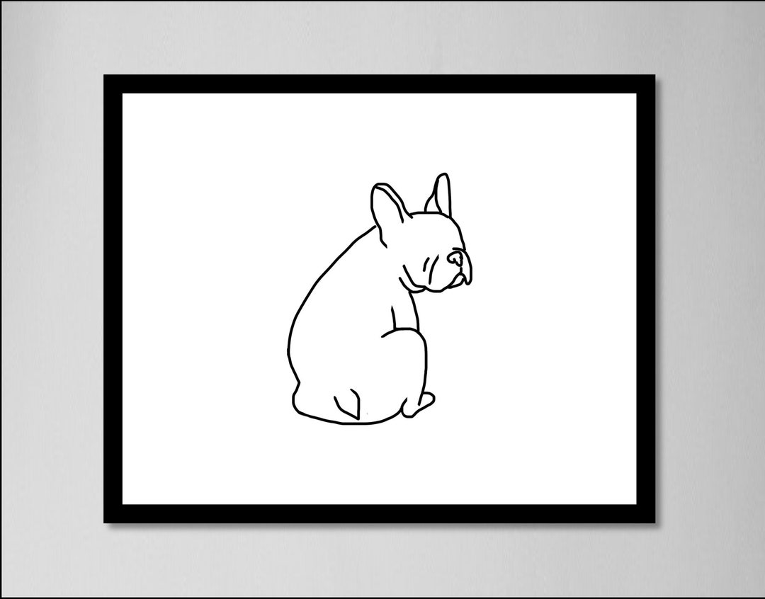 French Bulldog Line Drawing | Minimalist Wall Art | Digital Print ...