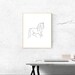 Friesian Horse Line Drawing PHYSICAL Print Elegant Black and - Etsy