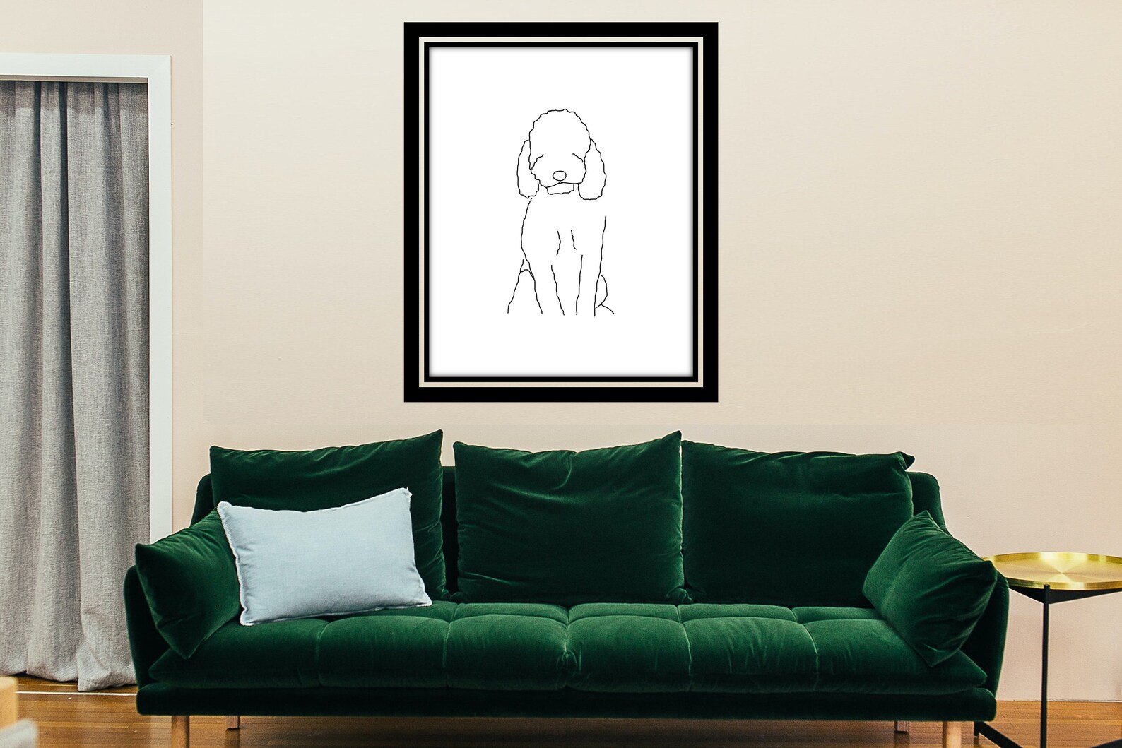 Goldendoodle Line Drawing PHYSICAL Print | Labradoodle, Aussiedoodle ...