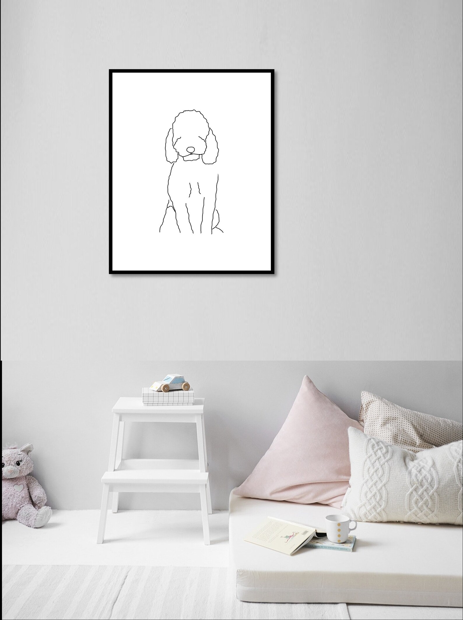 Goldendoodle Line Drawing PHYSICAL Print | Labradoodle, Aussiedoodle ...