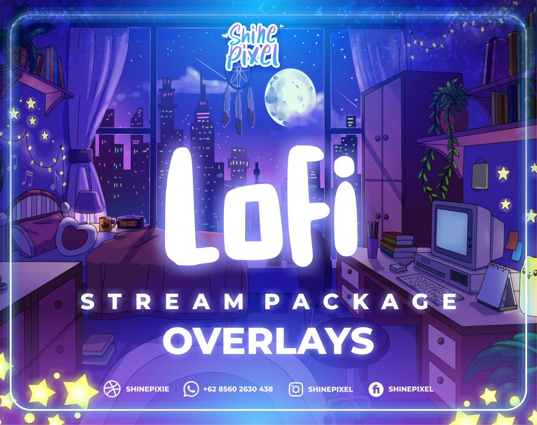Animated Lofi Twitch Overlays Full Bundle Animated Stream - Etsy Canada