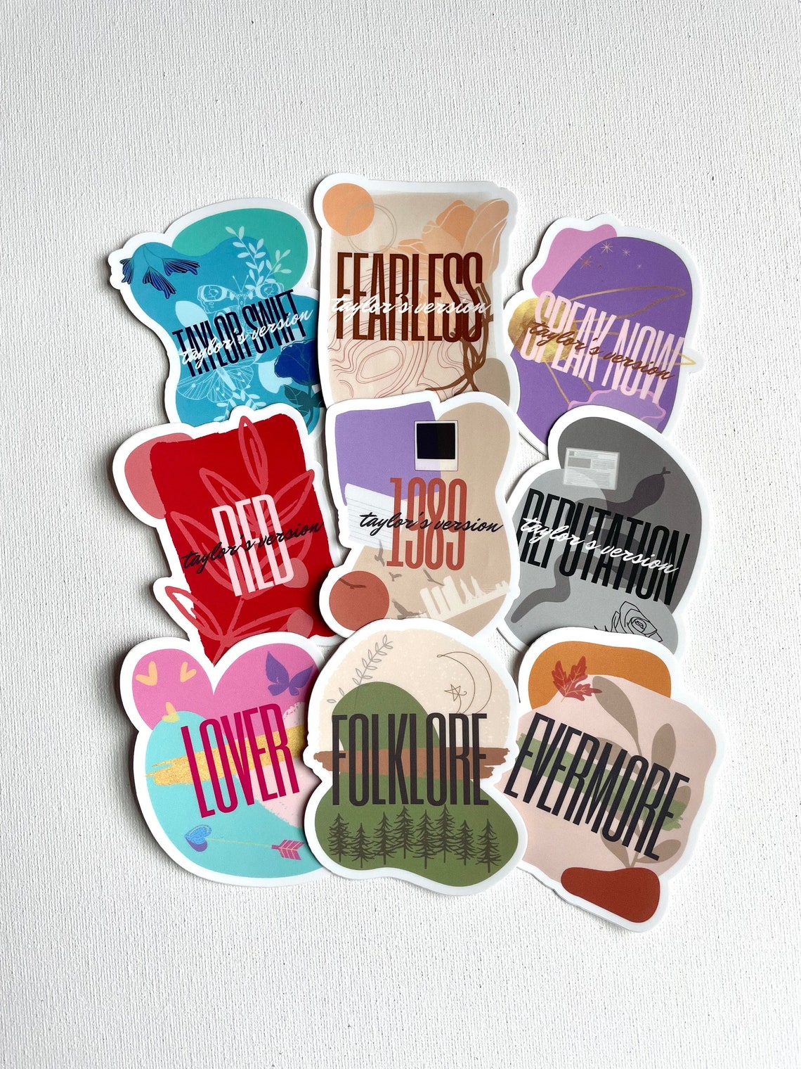 Taylor Swift Album Stickers Individual Stickers or Full Set Debut ...