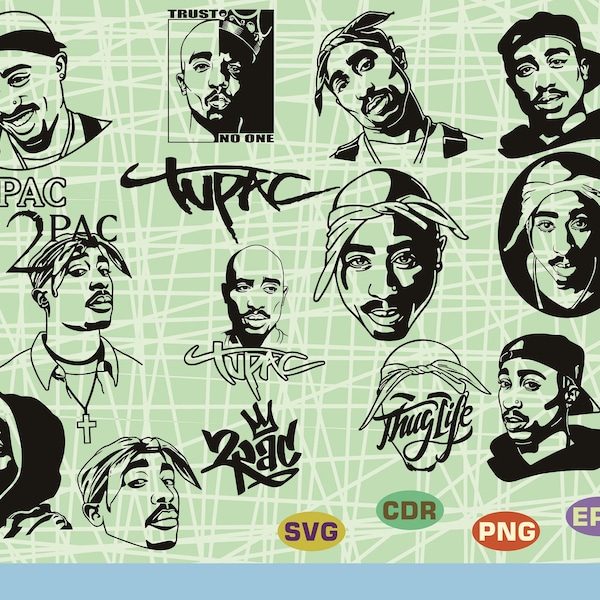 Tupac Svg - Etsy