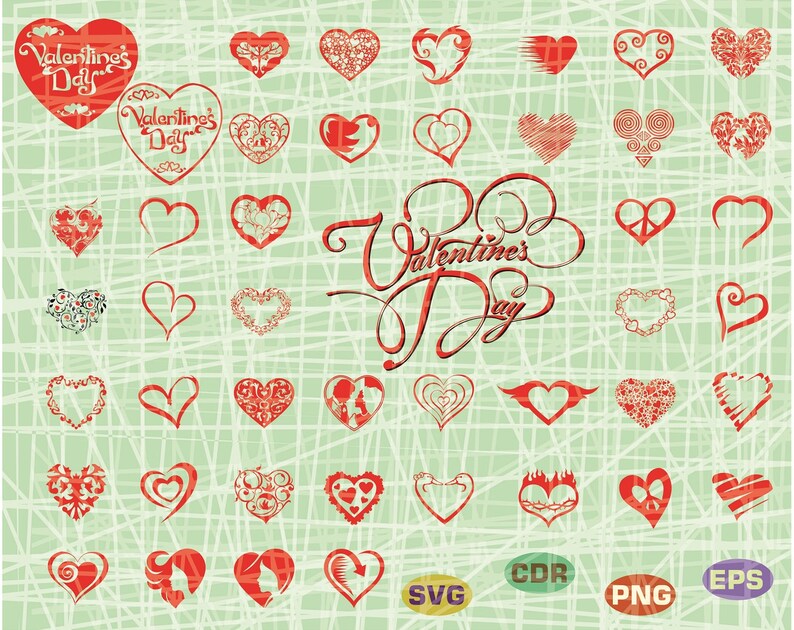 Hart svg, Hand Getekend Hart SVG, doodle harten svg, valentijn svg ...