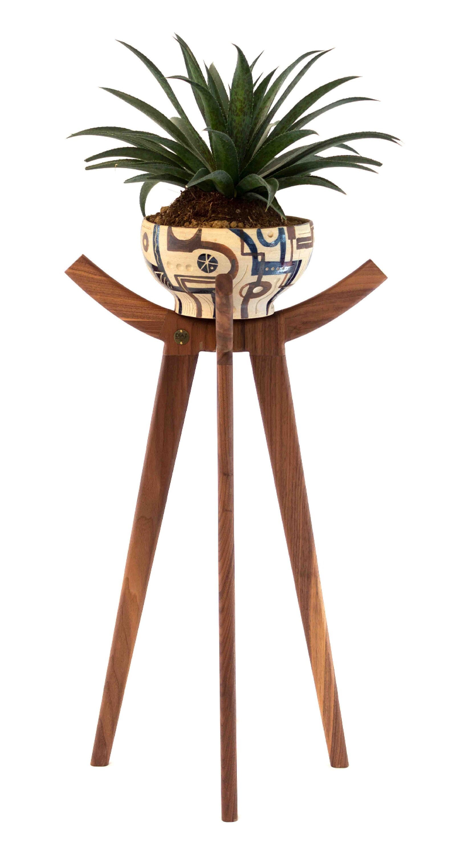 Mid Century Modern Plant Stand Planter Stand Tall Plant Stand Indoor ...