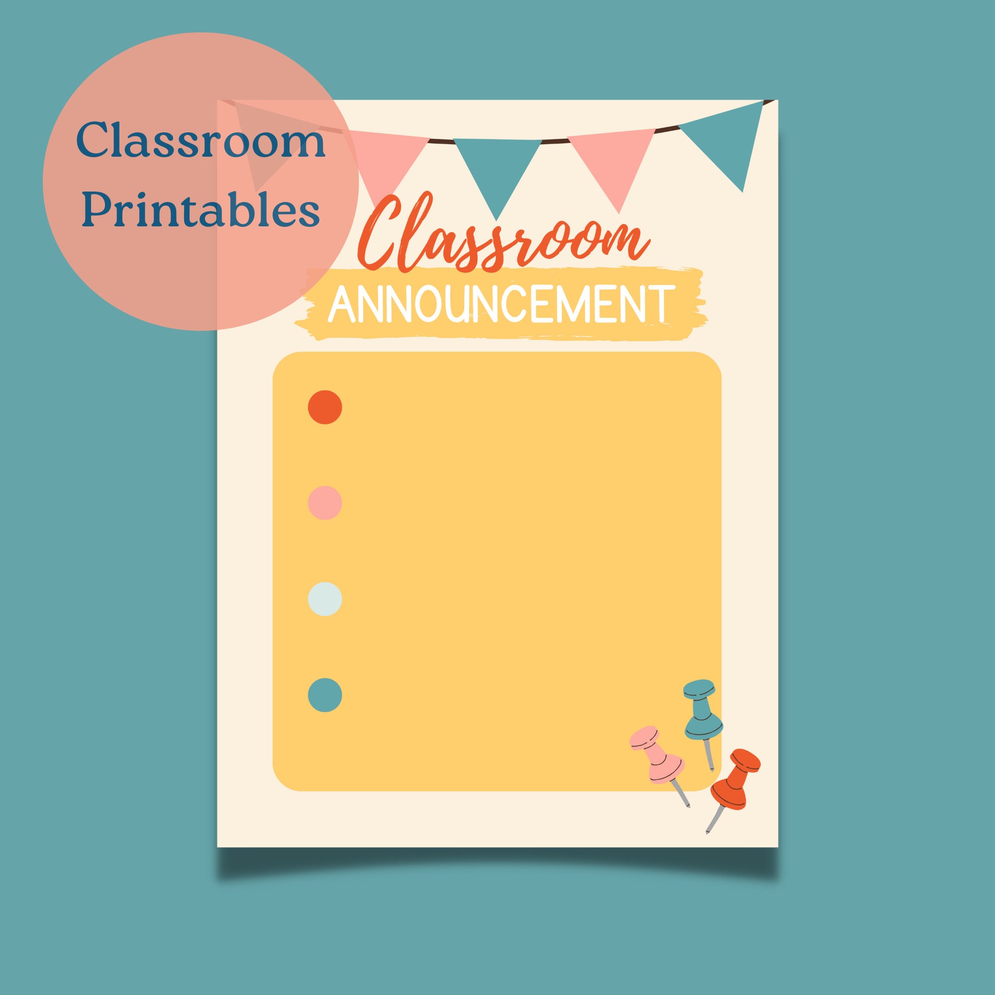 Teacher Classroom Printable Pages, Print & Fill, Classroom Rules ...