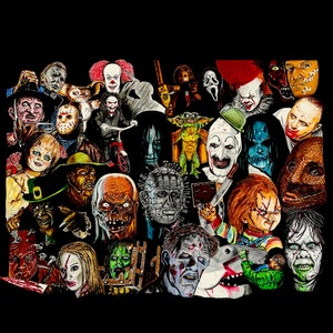 Poster Print 'icons of Horror' Wall Art - Etsy