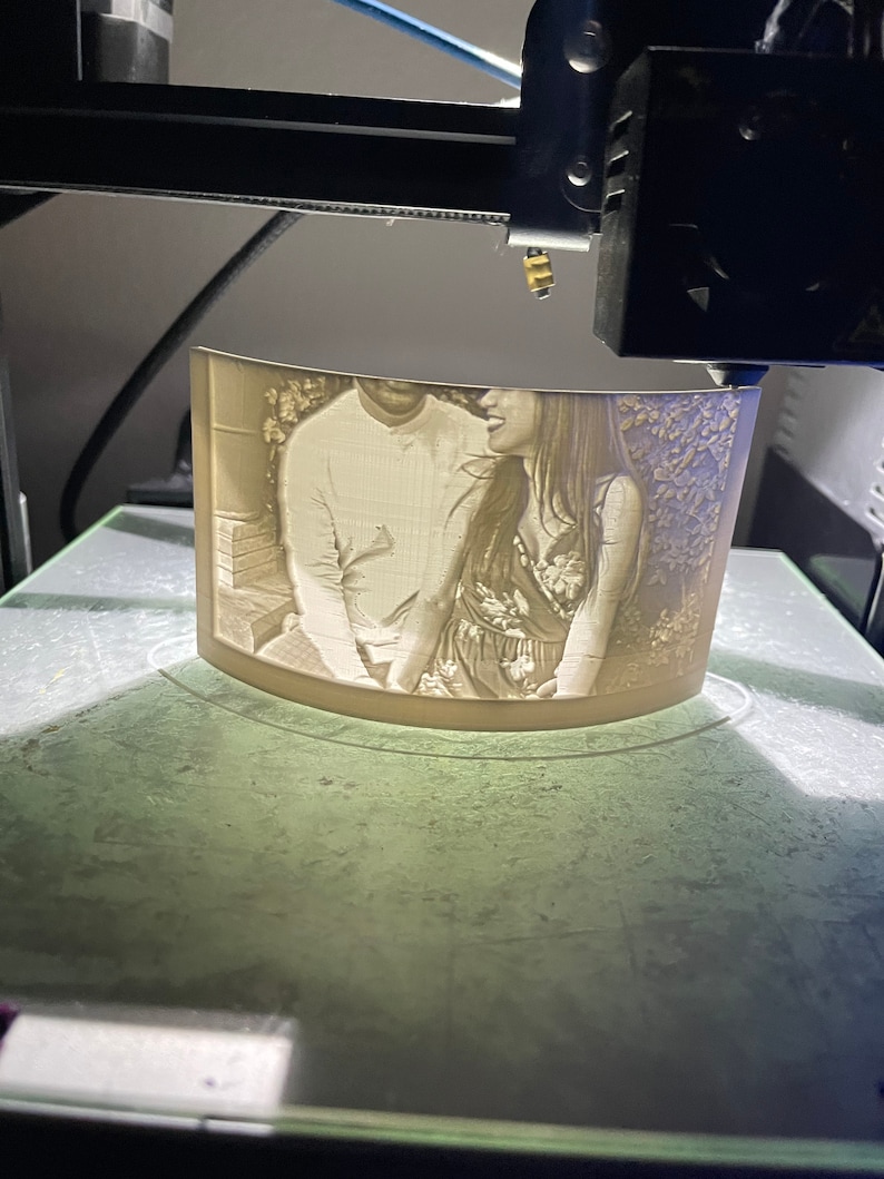 Custom 3D Printed Lithograph Night Light From Photo - Etsy