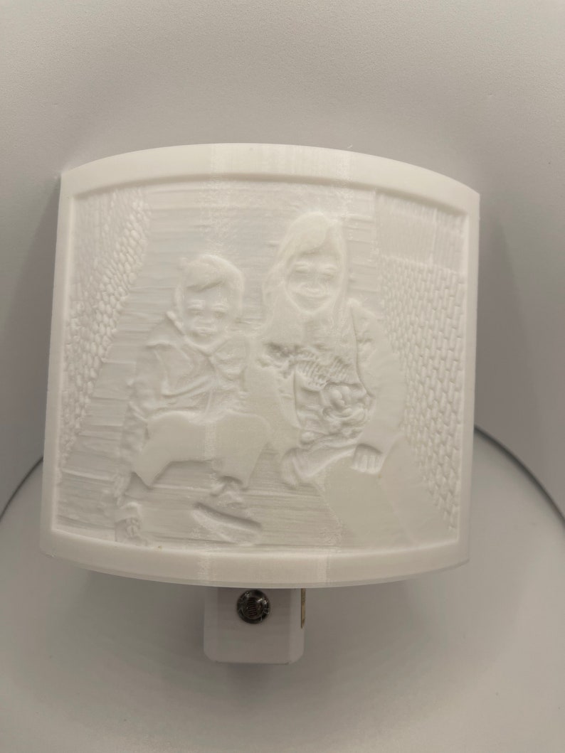 Custom 3D Printed Lithograph Night Light From Photo - Etsy