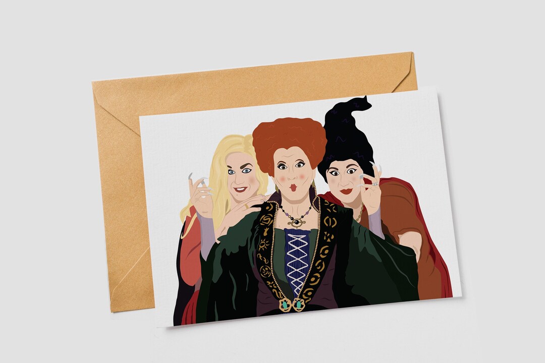 Sanderson Sisters Halloween Card Set, Hocus Pocus Quote Cards (digital ...