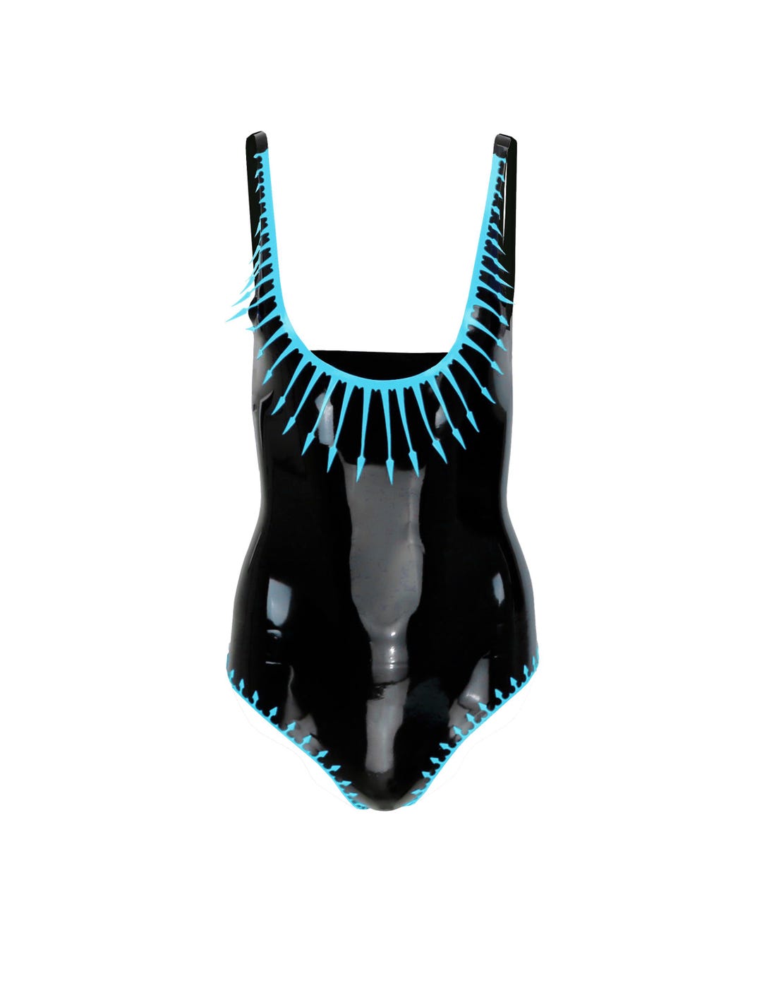 Latex Body SPIKES Laser Latex Leotard Xxs to Xxl Premium Latex Hand ...