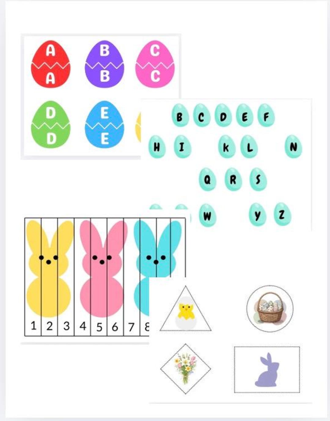 Easter Lesson Plan Toddler Pre-k, Alphabet, Color, Scissor Skills ...