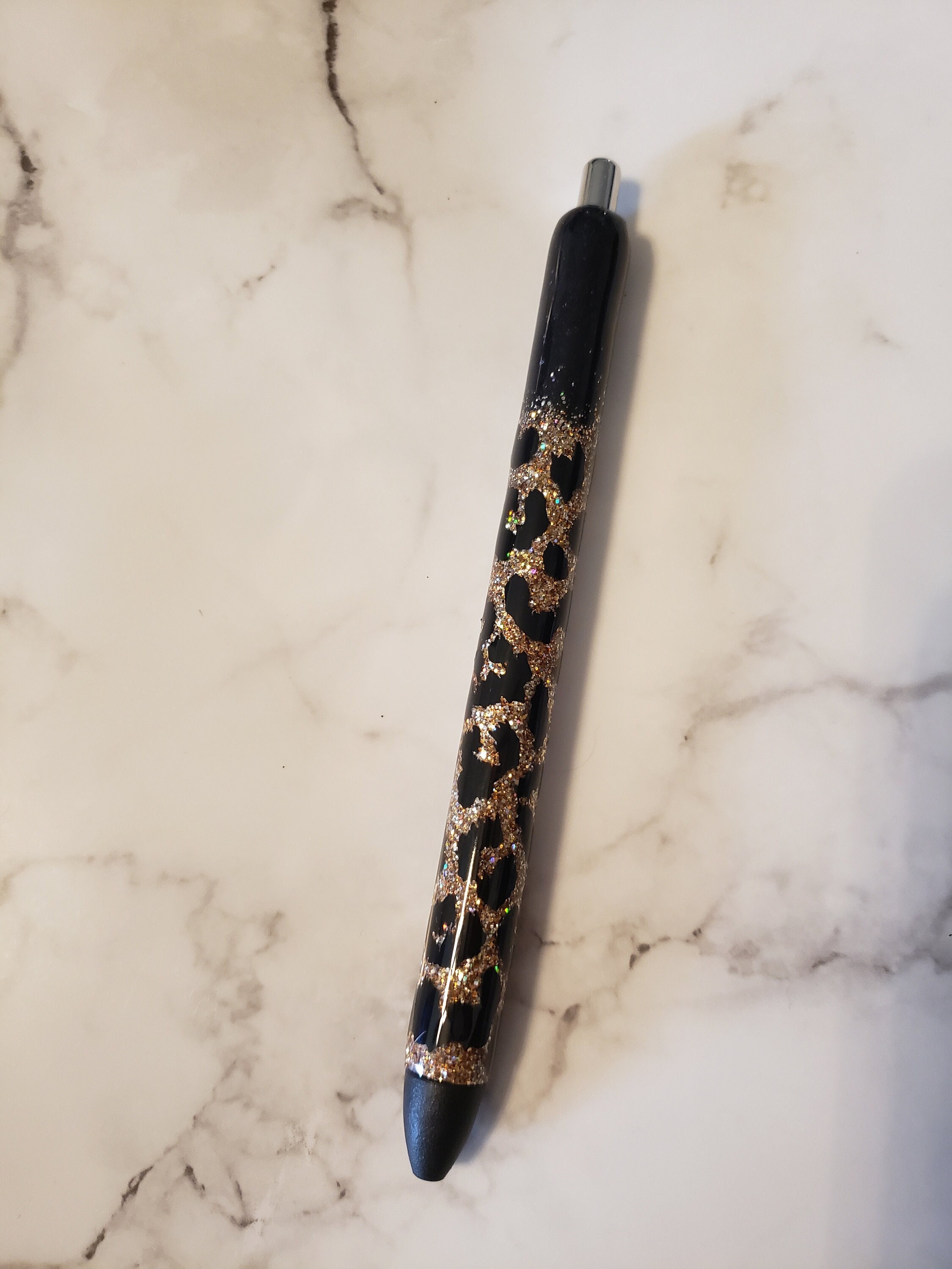 Personalized Leopard Glitter Pen, Leopard Pen, Leopard Print Pen ...