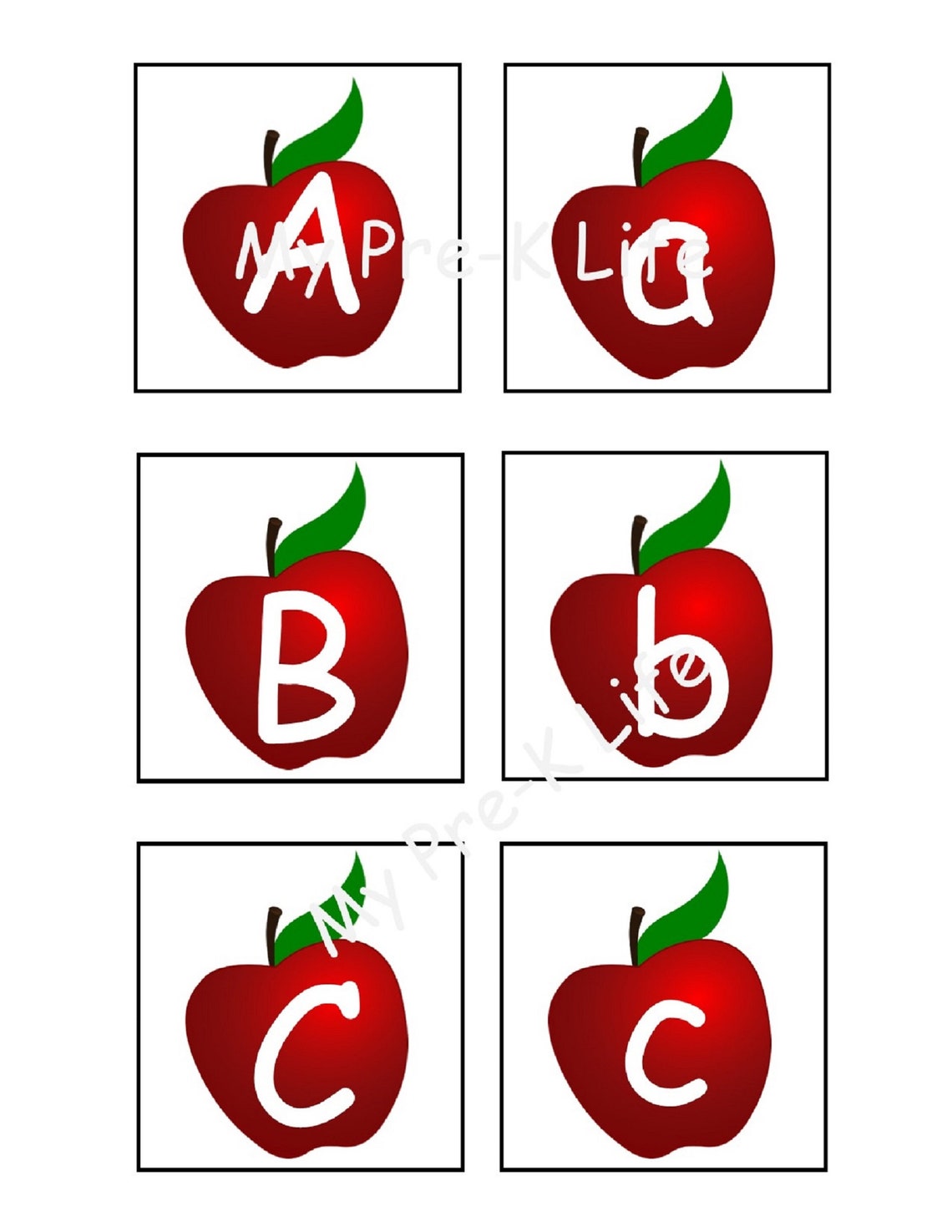 Apple Alphabet - Etsy
