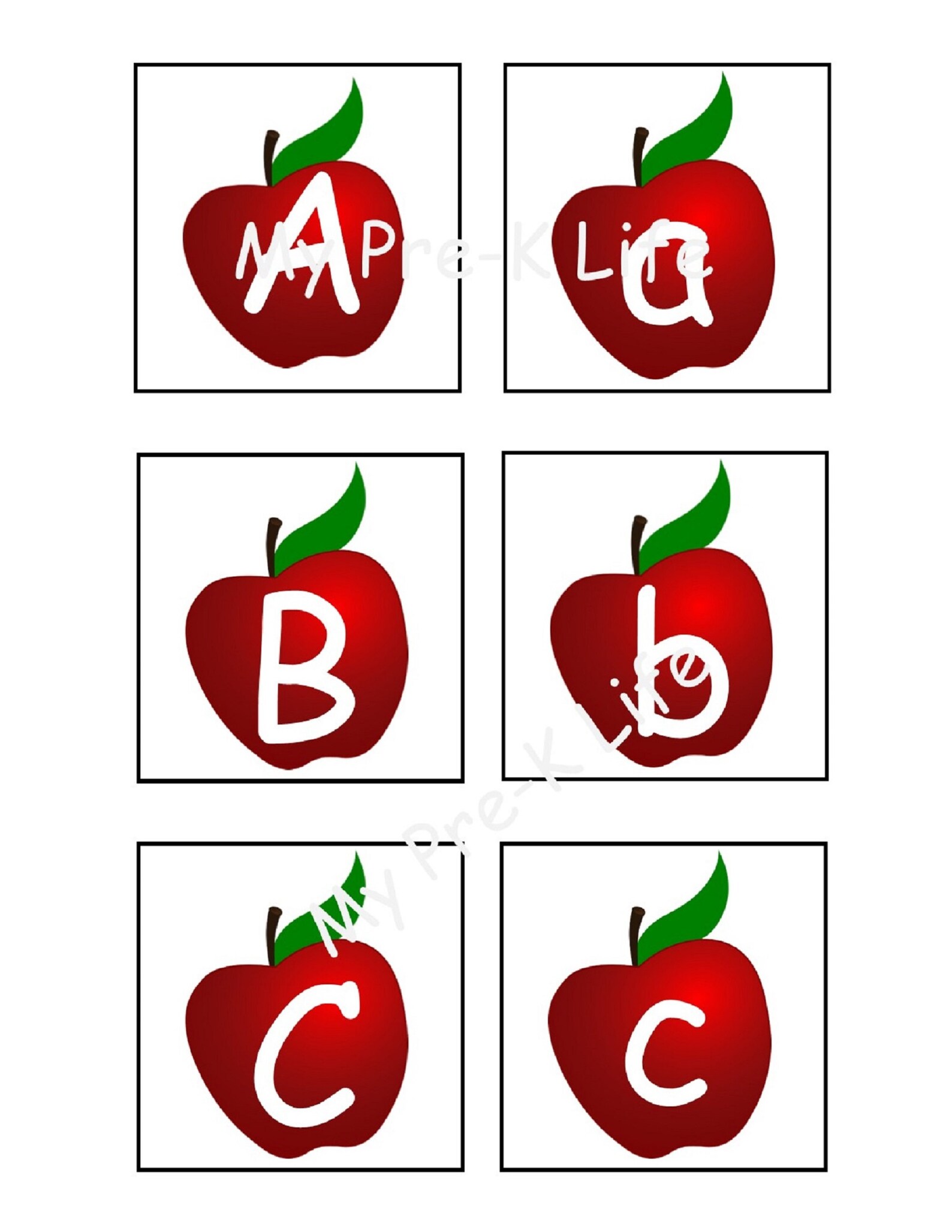 Apple Alphabet - Etsy