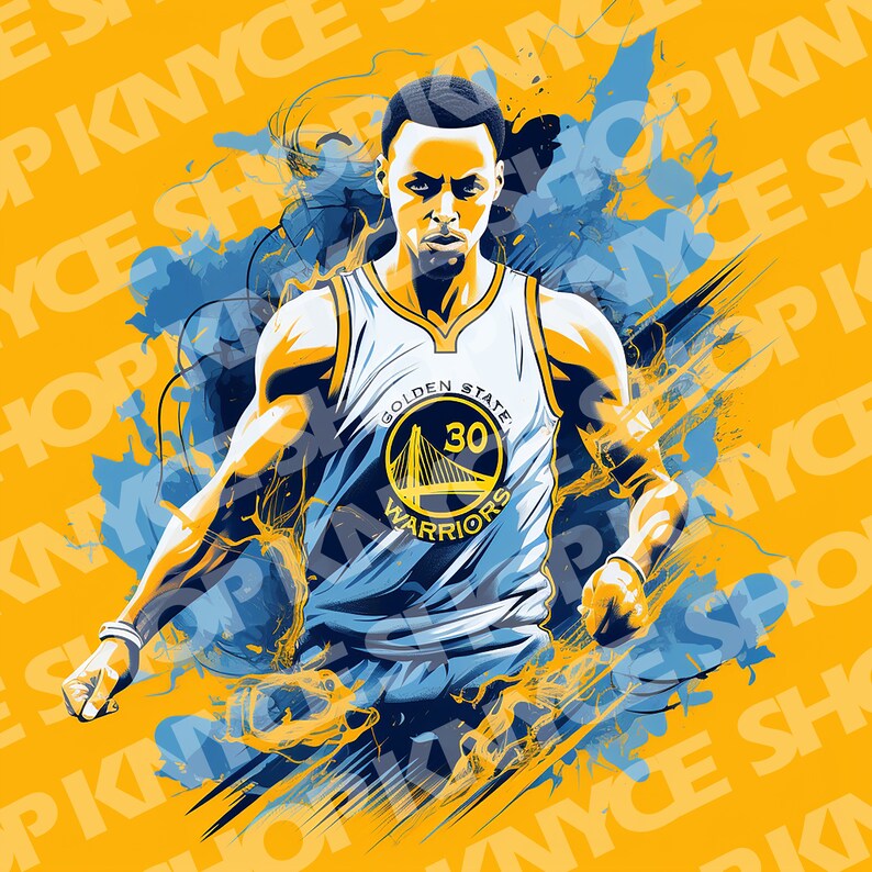 HD Steph Curry Wall Art, Instant Digital Download, Basketball Art, Man ...