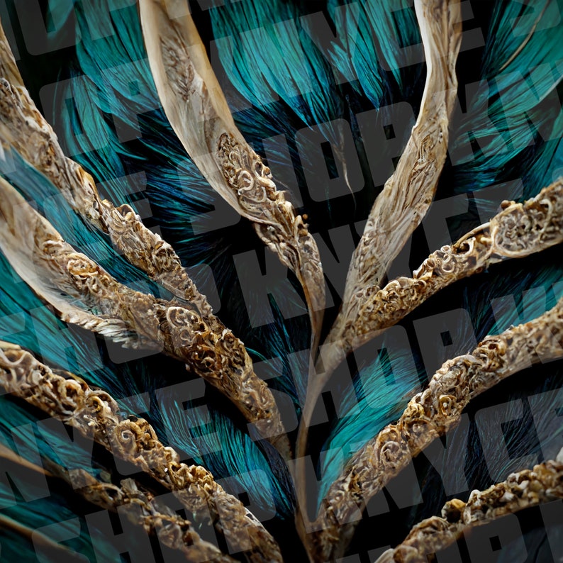 Royal Peacock Feather Texture 5 PACK Digital Download - Etsy
