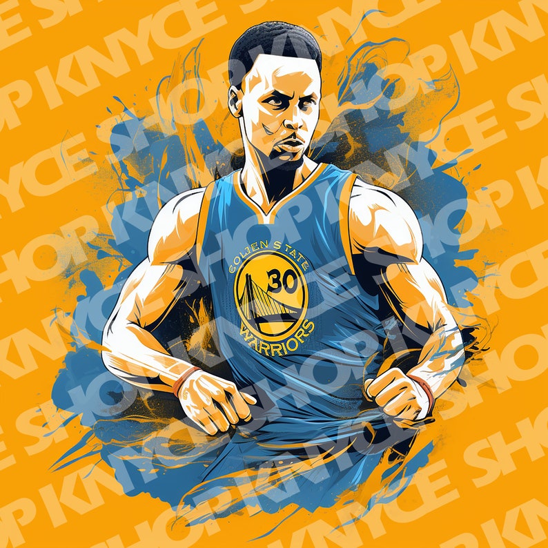 HD Steph Curry Wall Art, Instant Digital Download, Basketball Art, Man ...