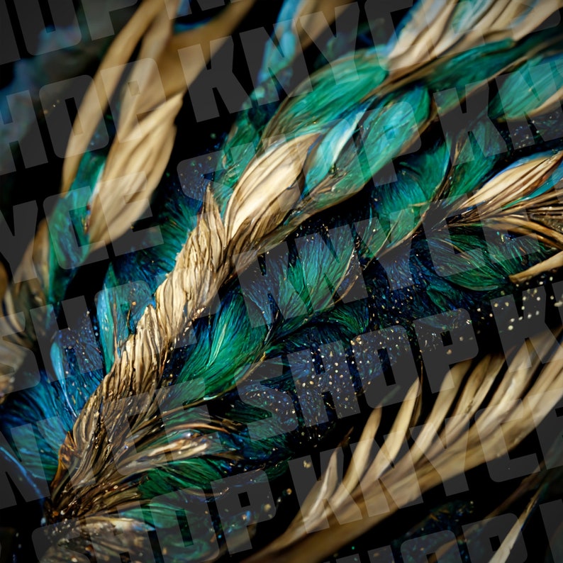 Royal Peacock Feather Texture 5 PACK Digital Download - Etsy