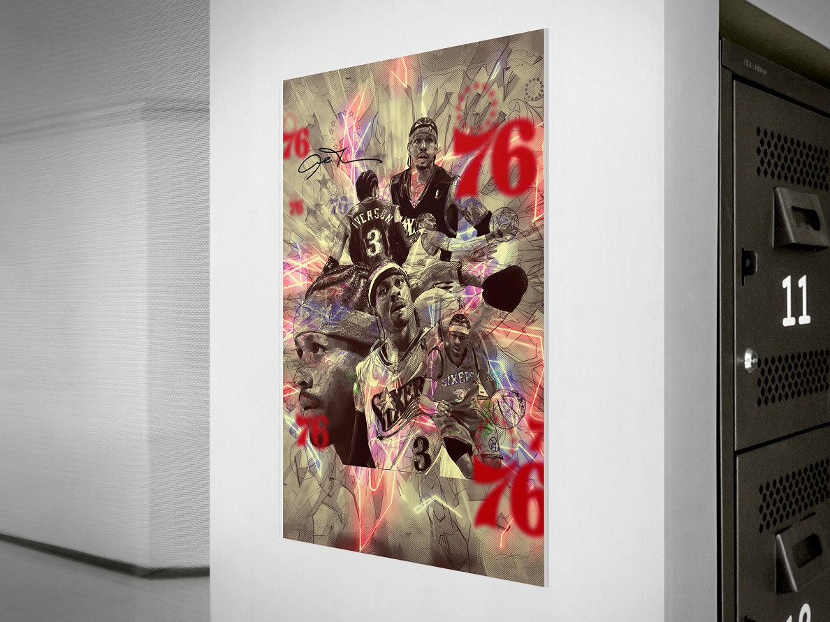 Allen Iverson Digital Art Poster (print Ready Digital Download) - Etsy
