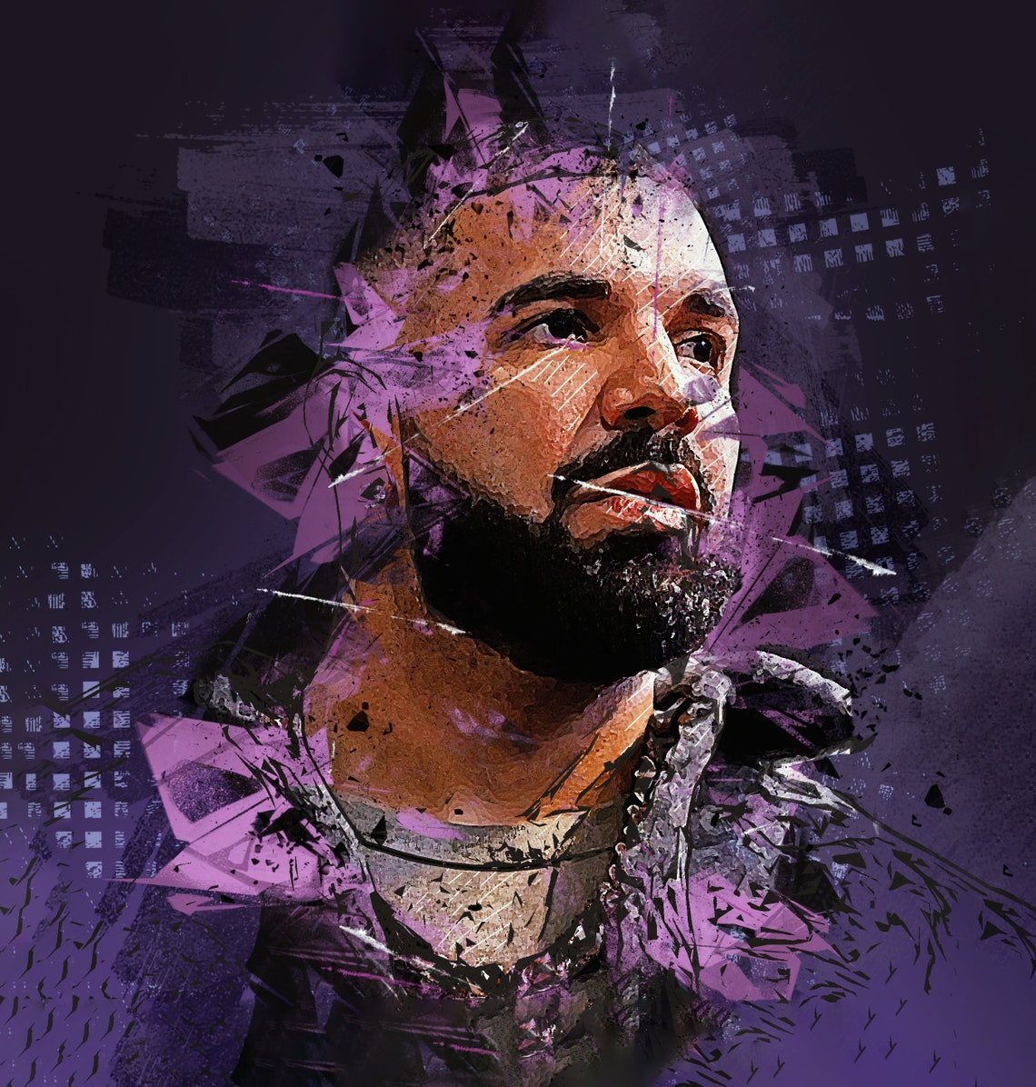 Drake Abstract Art print Ready Digital Download - Etsy