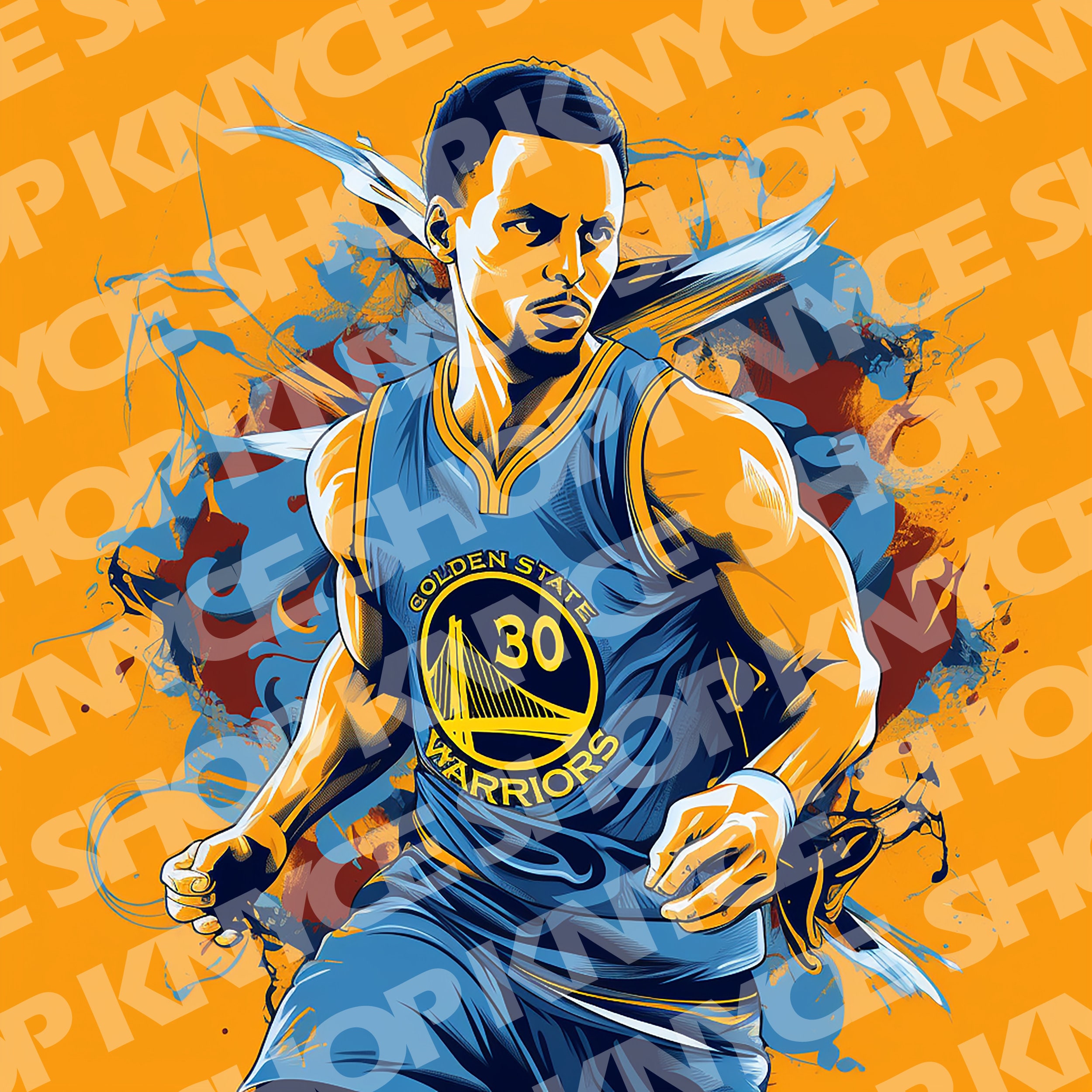 HD Steph Curry Wall Art, Instant Digital Download, Basketball Art, Man ...