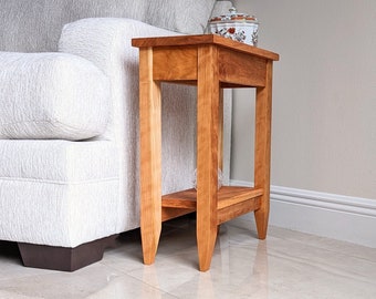 Narrow Side Table Cherry - Etsy