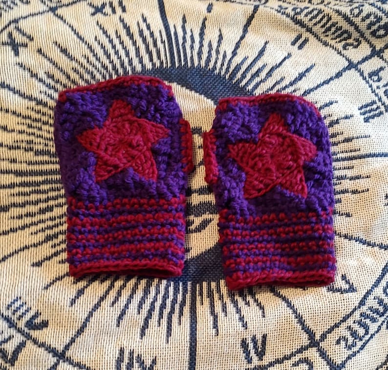 Star Fingerless Gloves - Etsy