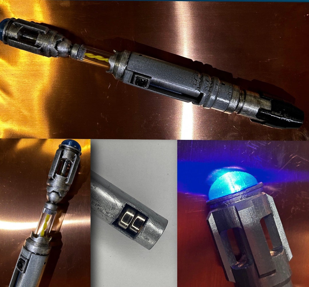 Doctor Who 10th Doctors Sonic Screwdriver Grey Wide Slider LED Light up ...