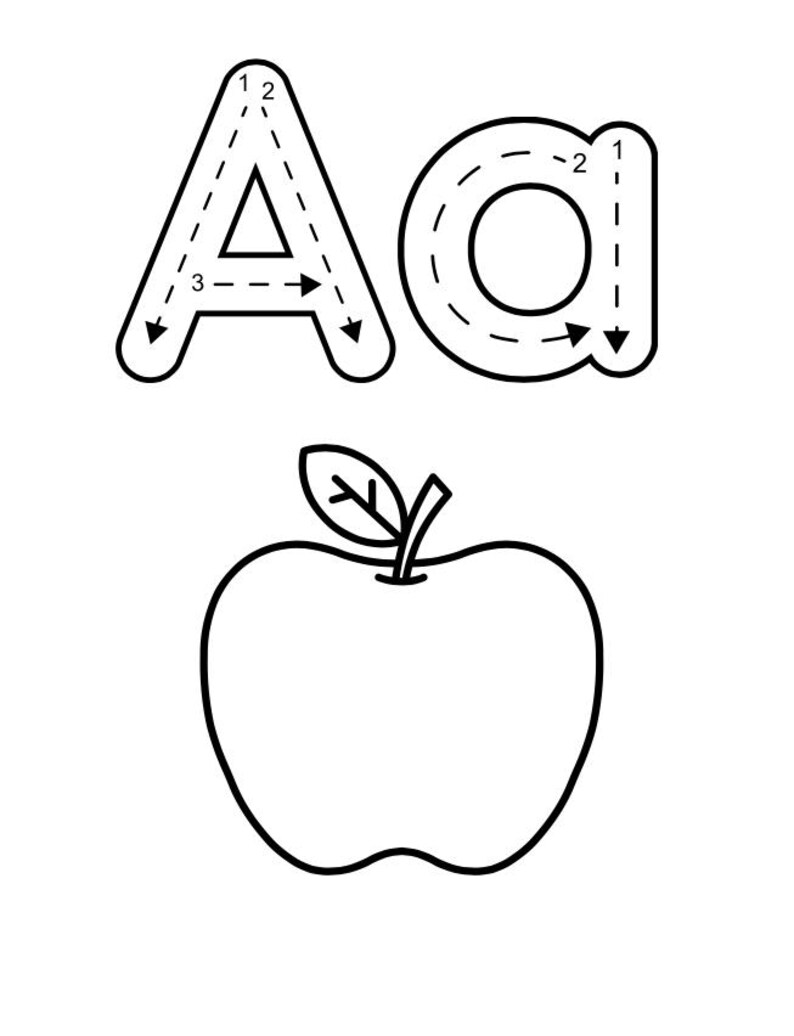 Alphabet Coloring Book - Etsy