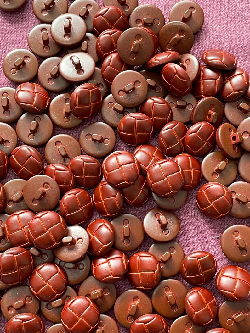 Vintage Classic Buttons, Terracotta Colour, Rust, Wrapped Leather ...
