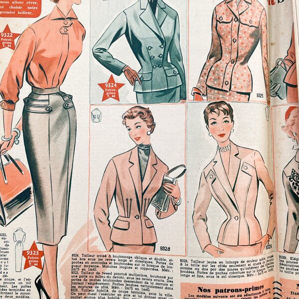 1950s French Fashion - Etsy