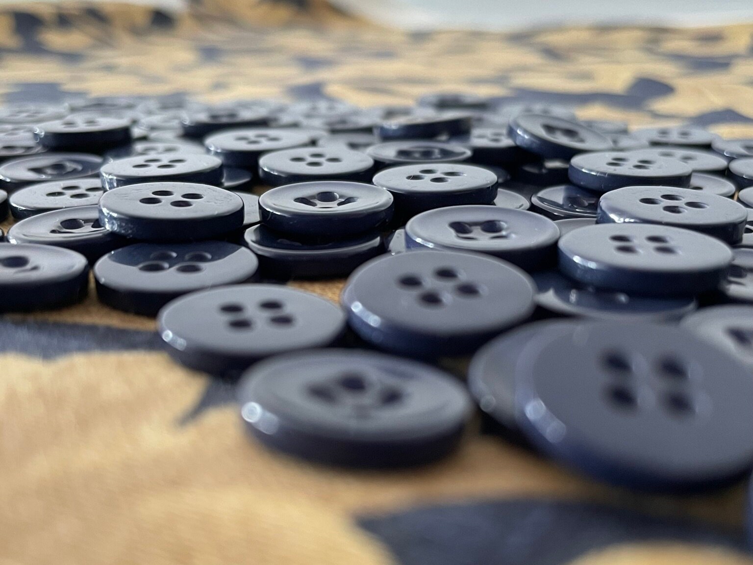 Vintage Dark Blue Buttons, Circular, Round, Four Holes, 4 Hole, Navy ...