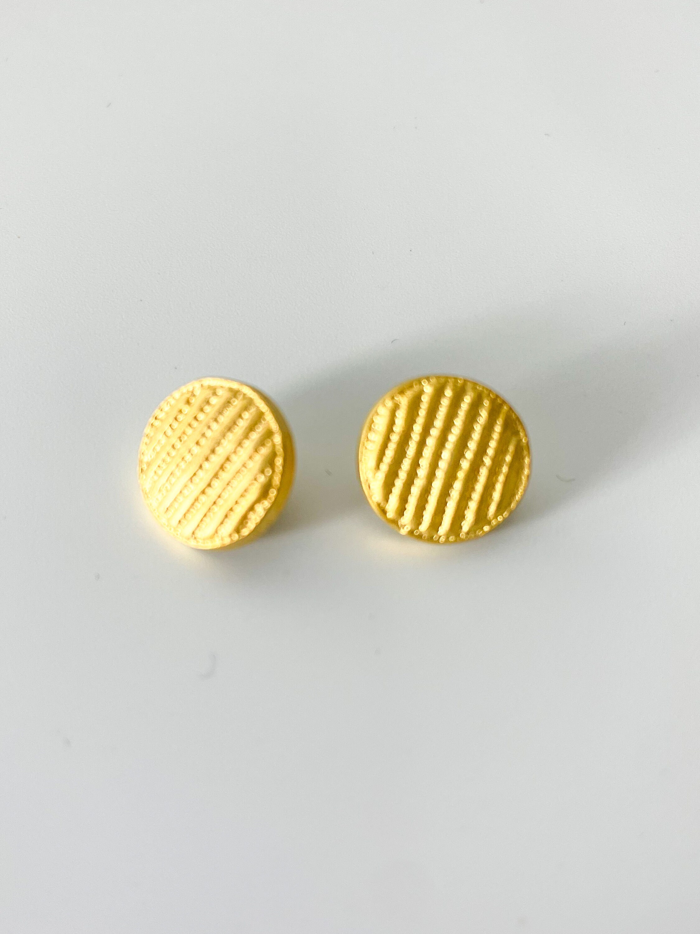 Vintage Gold Metal Buttons, Round, Circles, Shank on the Back, Textured ...