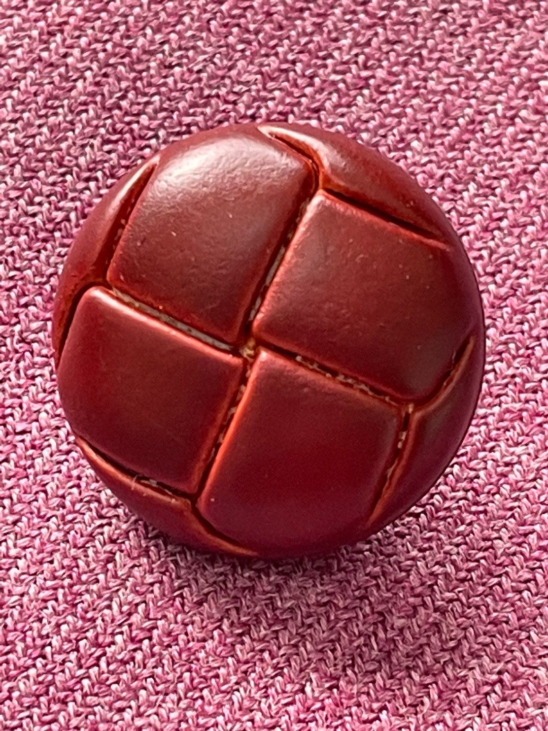 Vintage Classic Buttons, Terracotta Colour, Rust, Wrapped Leather ...