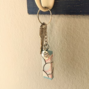 Mini Wood Block Keychain With Charm, "jenga" Block Keychain, Baseball ...