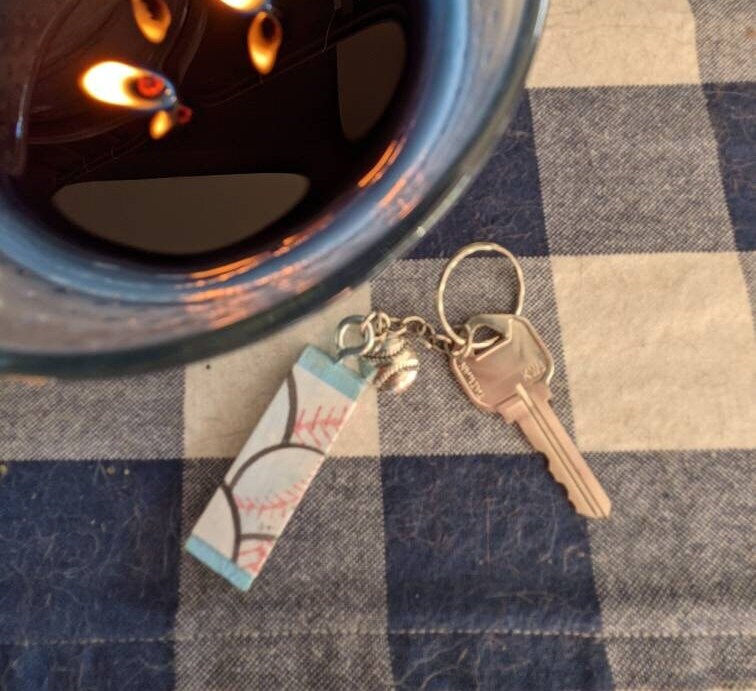 Mini Wood Block Keychain With Charm, "jenga" Block Keychain, Baseball ...