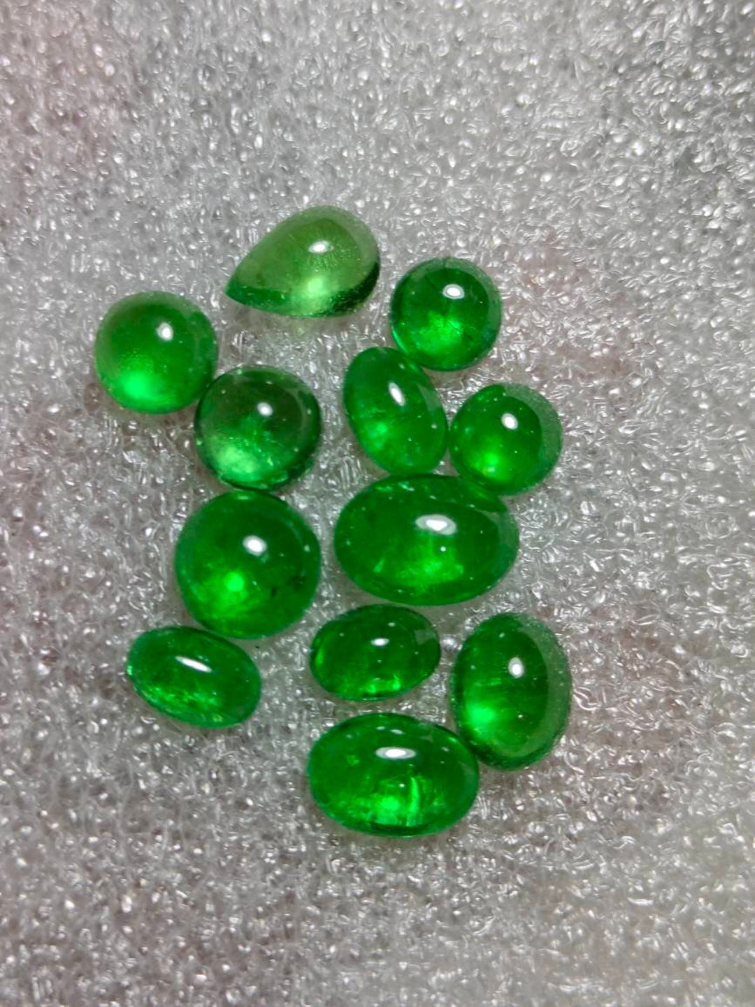 Natural Vivid Green Color Tsavorite Mix Shape Cabochon for Jewelry ...