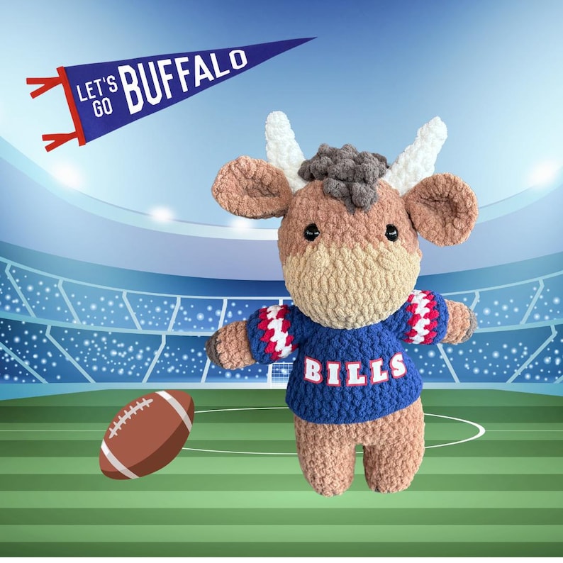 Billy the Buffalo - Buffalo Bills Crochet Stuffed Animal - Etsy