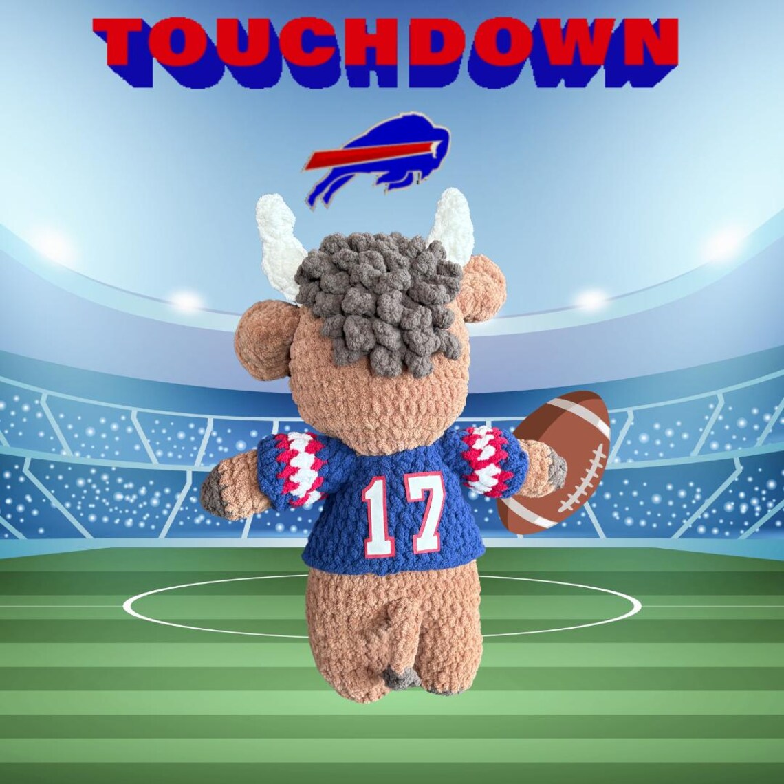 Billy the Buffalo - Buffalo Bills Crochet Stuffed Animal - Etsy
