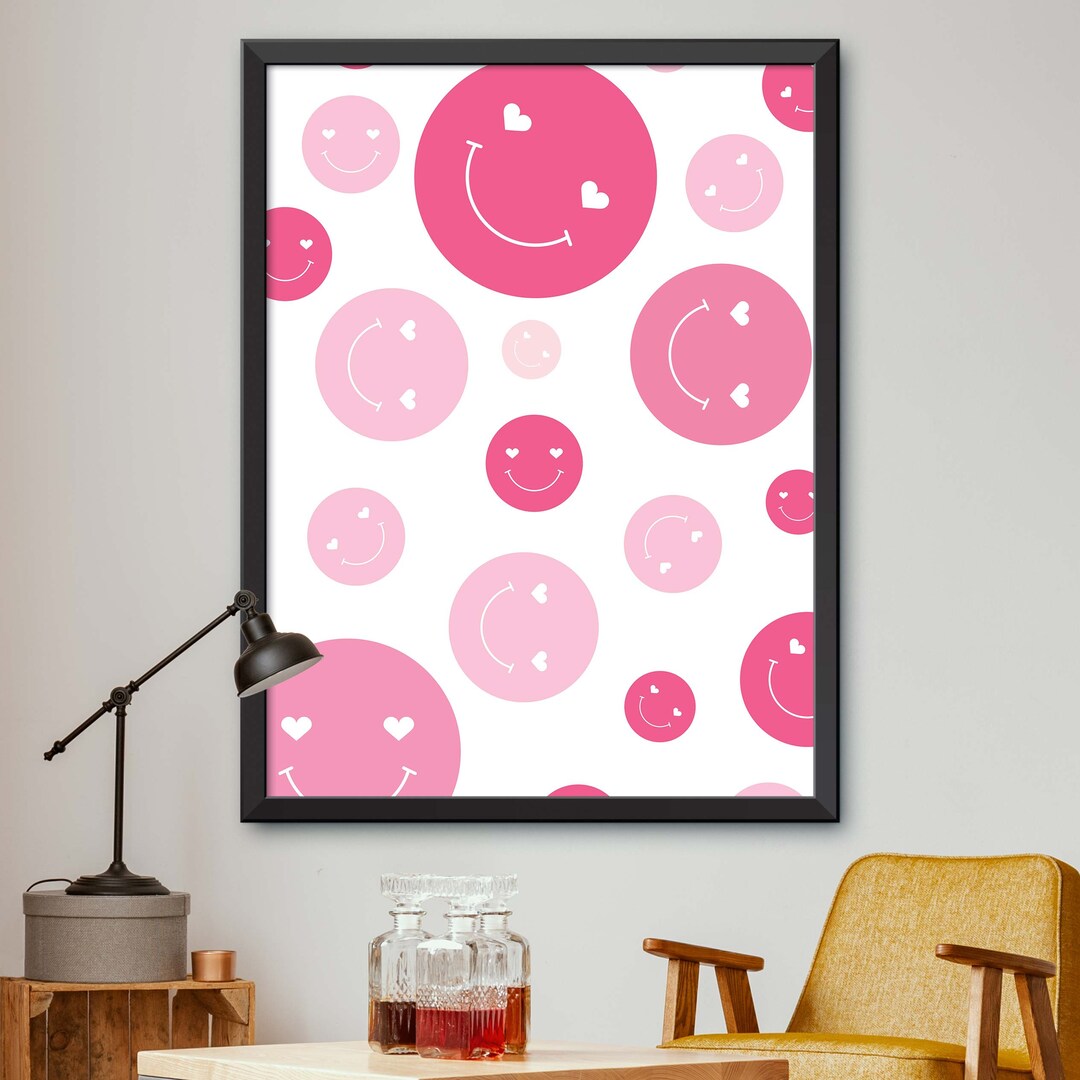 Pink Smiles Wall Poster - Etsy