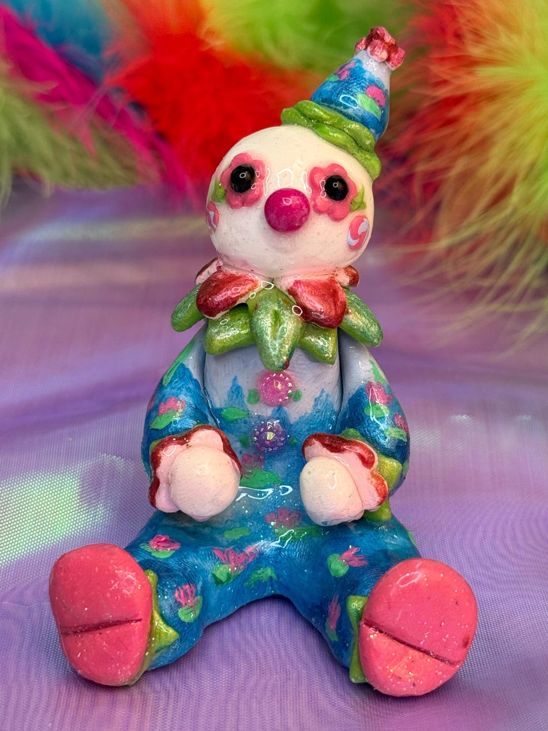 Claude the Monet-inspired Water Lily Suit Clown Figurine: Handmade ...