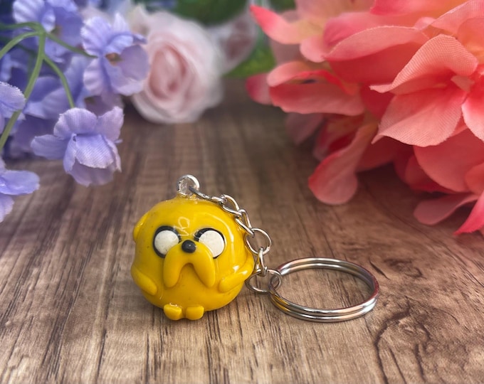 Adventure Time Polymer Clay Jake the Dog Keychain - Etsy