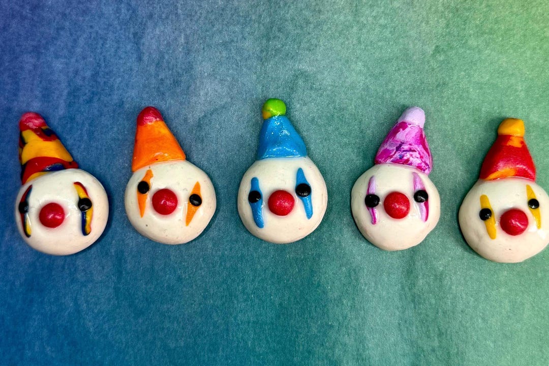 Mini Clown Face Magnet - Etsy