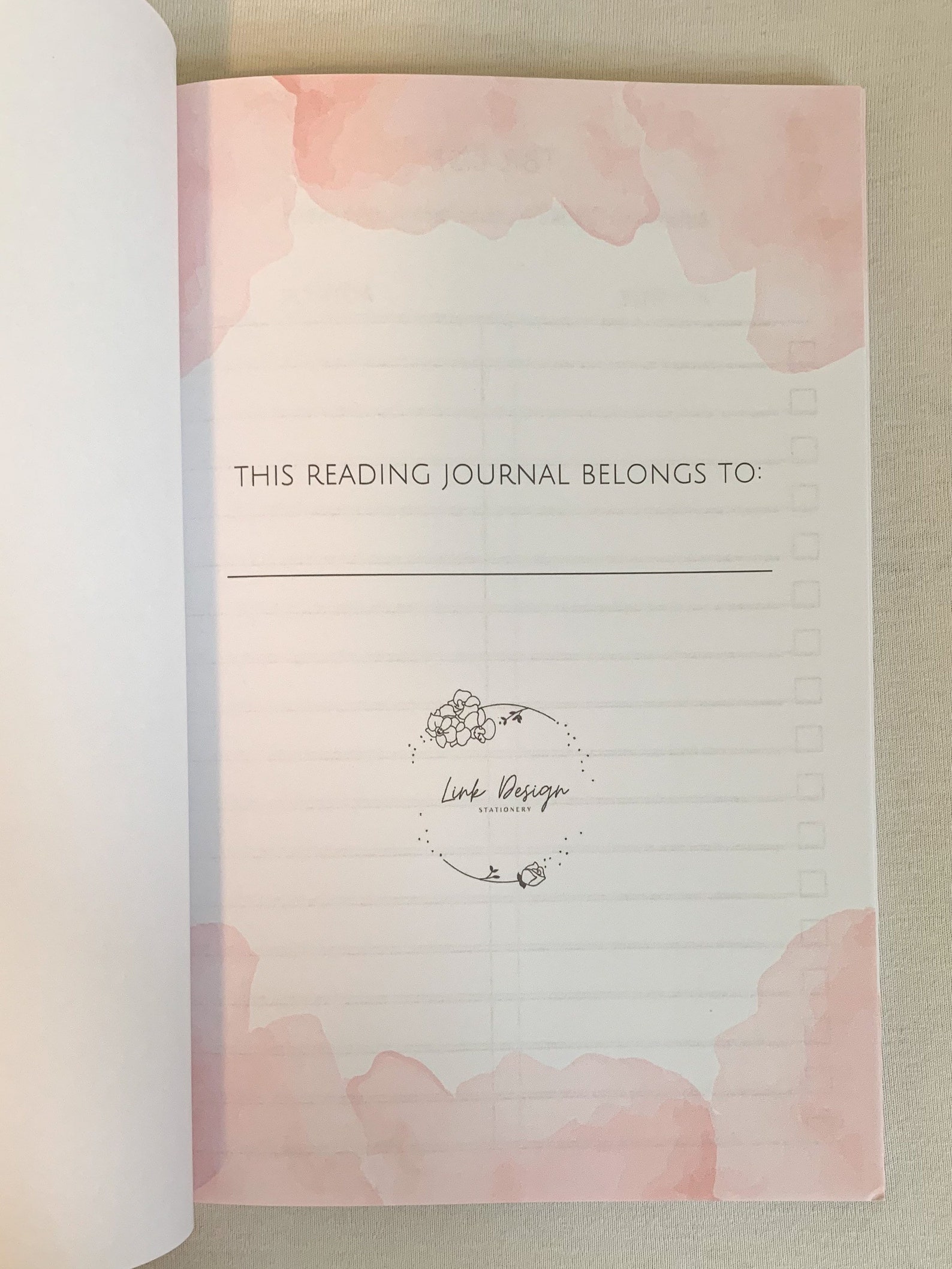 Pink Reading Journal Matte Softcover Journal Book Review - Etsy