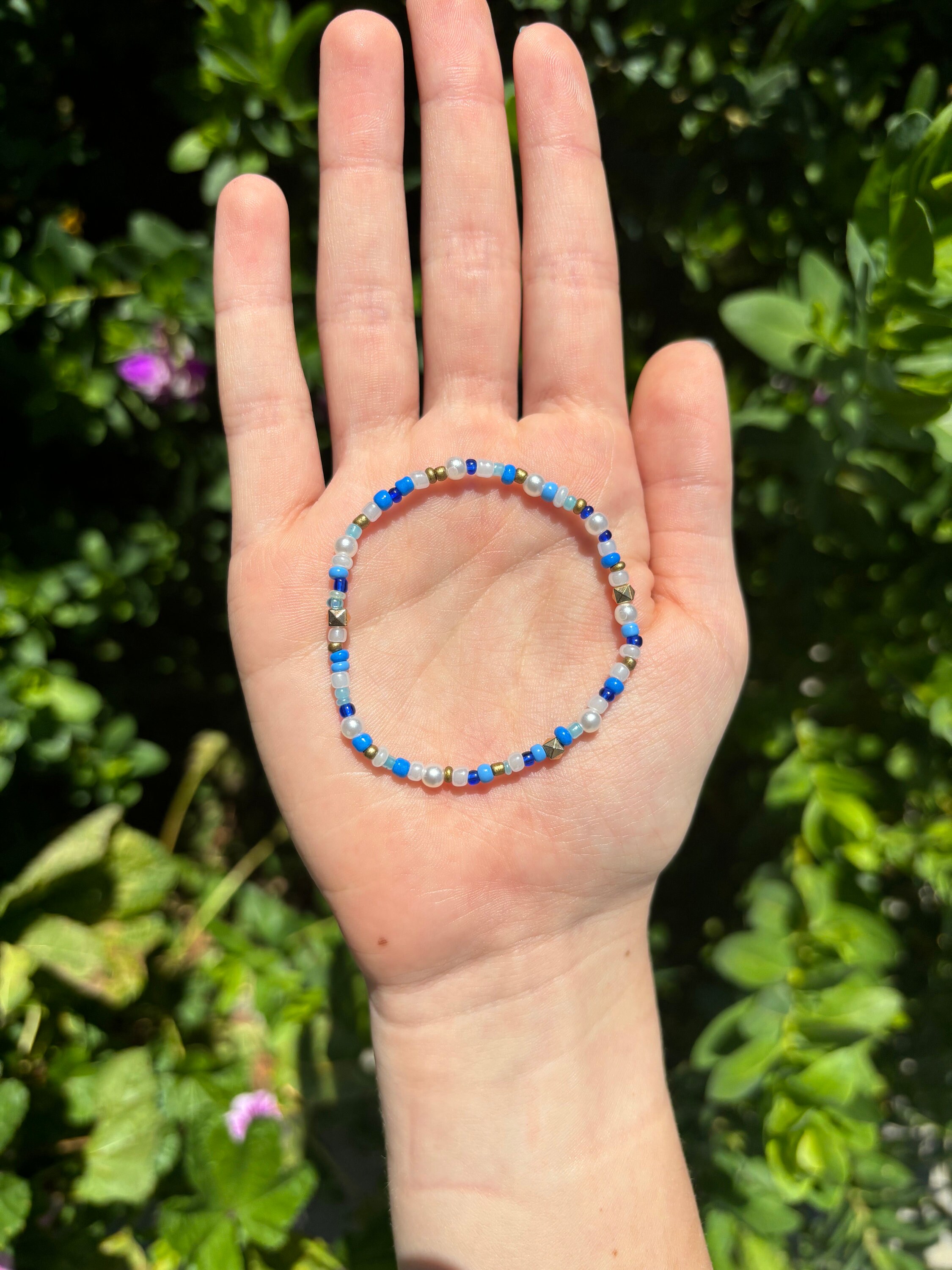 Mamma Mia Inspired Bead Bracelets | Summer Ocean Flower Bracelets | Beaded Name Letter Word ...