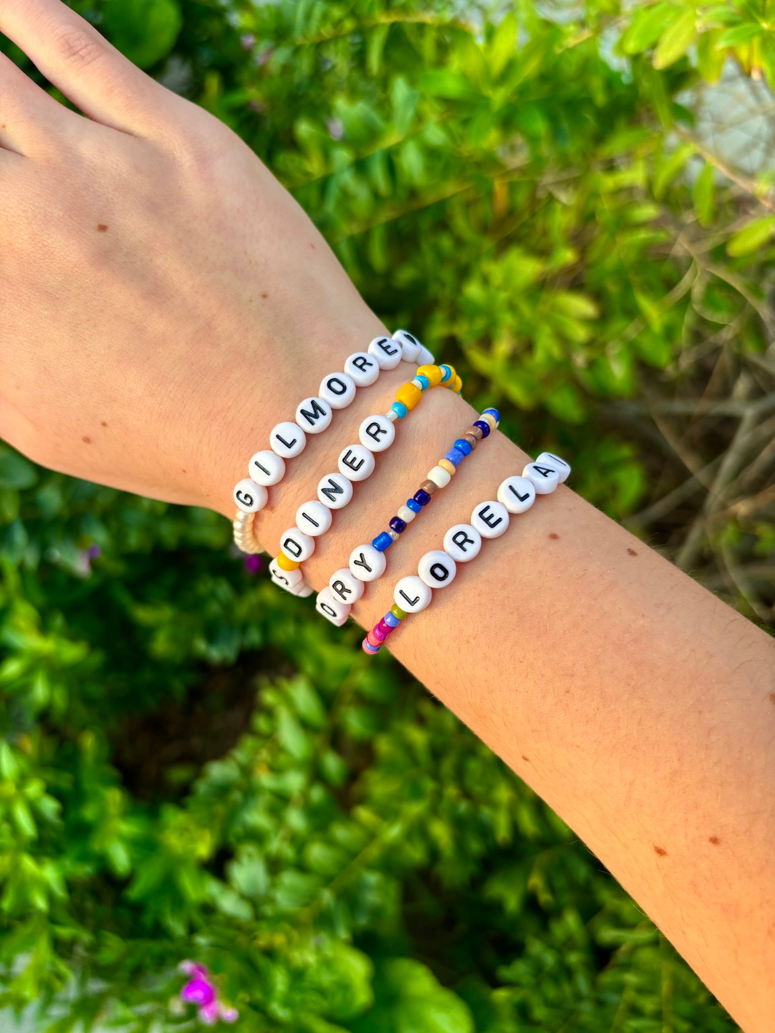 Gilmore Girls Inspired Bead Bracelets | Beaded Name Letter Word ...