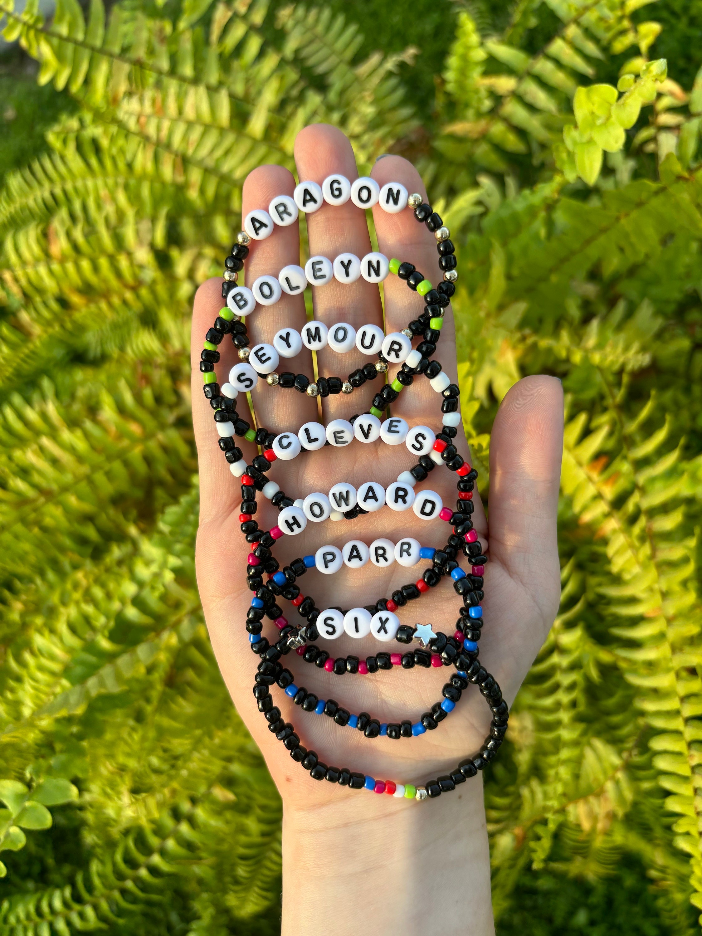 SIX the Musical Bead Bracelets | Customizable Letter Word Friendship ...